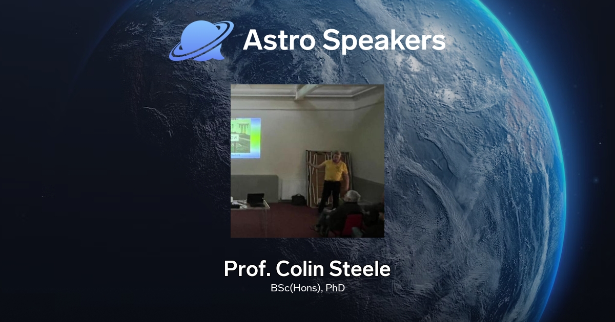 Prof. Colin Steele - Astro Speakers